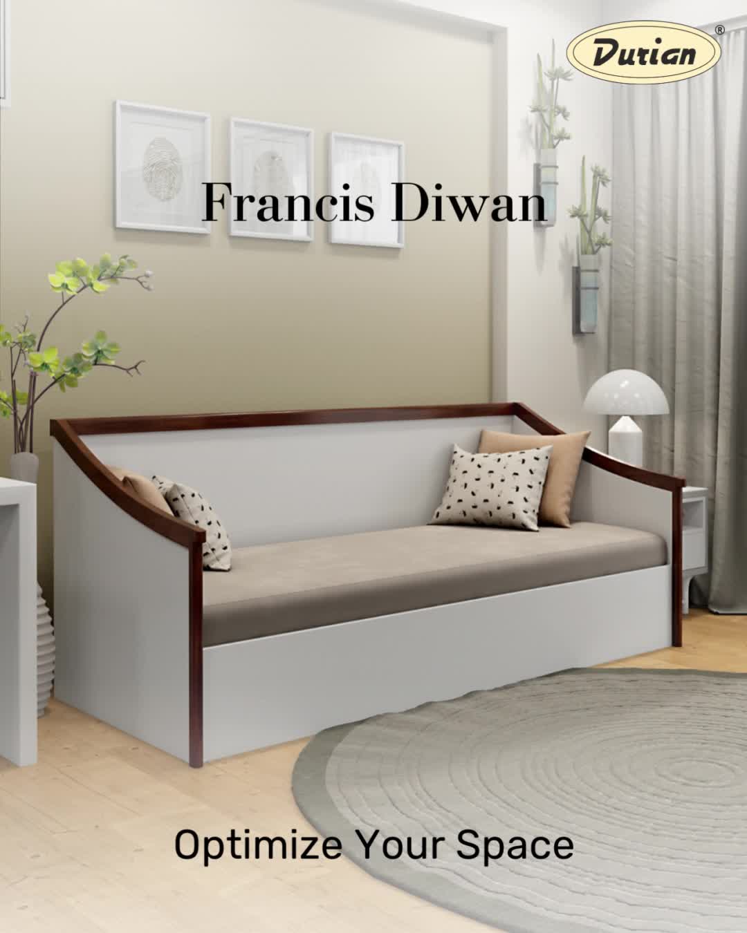 FrancisDiwan with Mattress and Box Storage